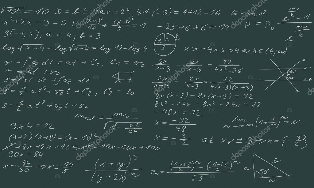 Blackboard with equations — Stock Vector © SneSivan888 #68317687