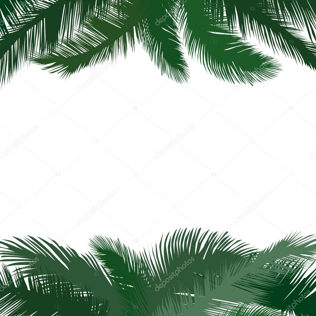 Palm leaves frame Stock Vector Image by ©YokoDesign #100367566