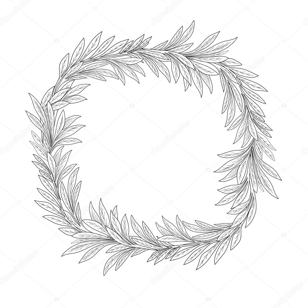 Engraving leaves flourish border Stock Vector Image by ©YokoDesign ...