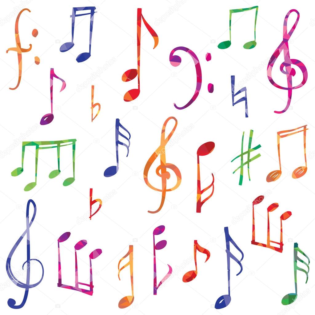 Pictures : music signs | Music notes and signs set. — Stock Vector ...
