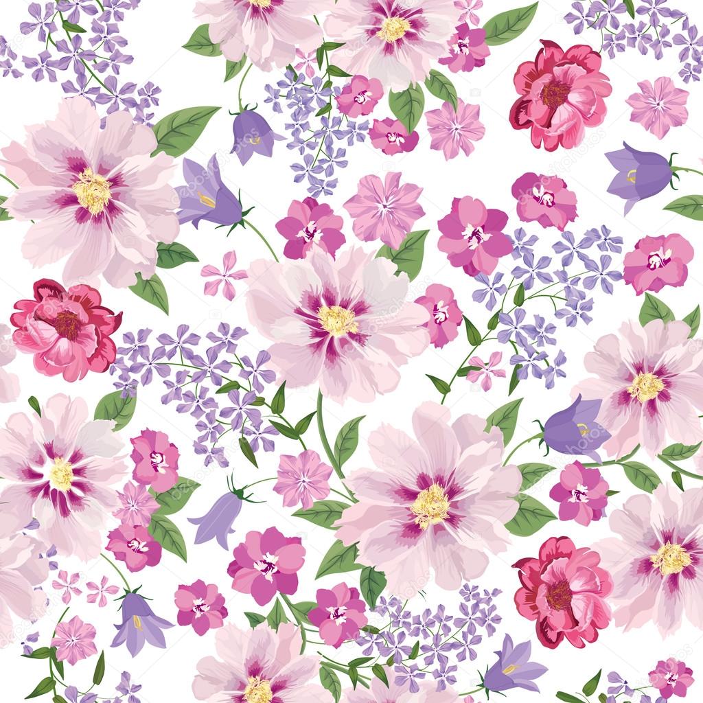 Floral seamless pattern. Flower background. Floral seamless texture ...