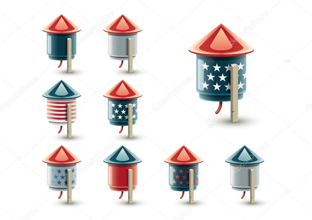 USA fireworks Stock Vector Image by ©yurakr #61467013