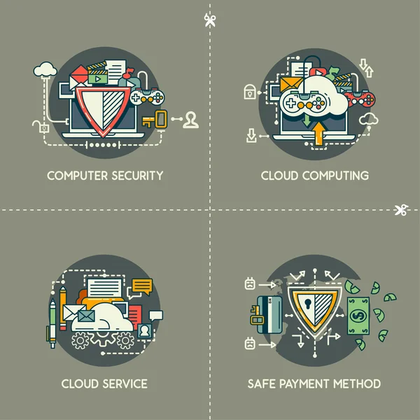 Computer security pc Vector Art Stock Images | Depositphotos