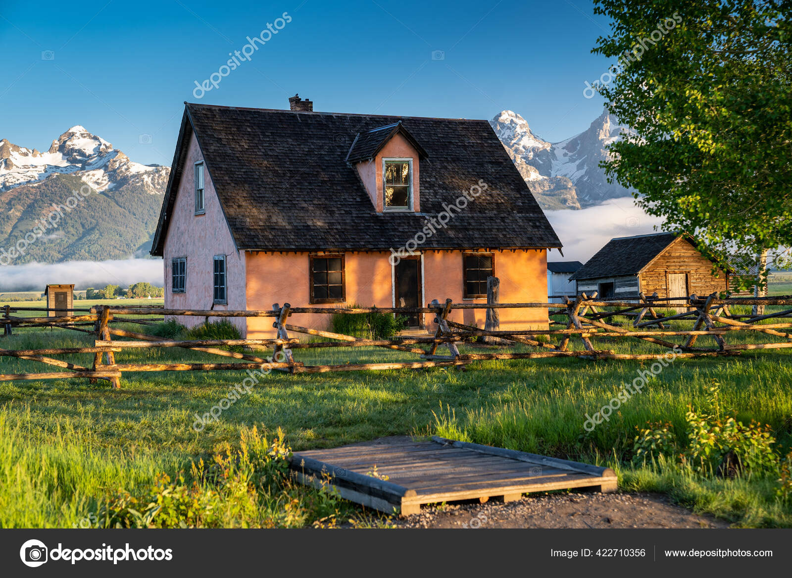 Rustic Building Part Historic Morman Row Homestead Antelope Flats Grand ...