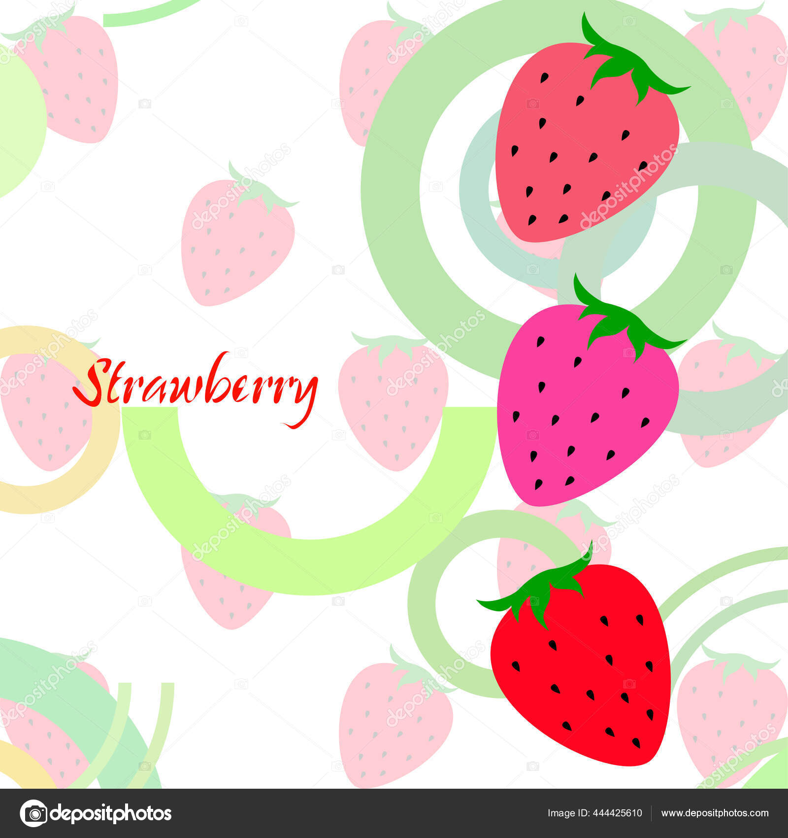 Fresas Vector Fondo Fondo Pantalla Digital Vector de stock por ...