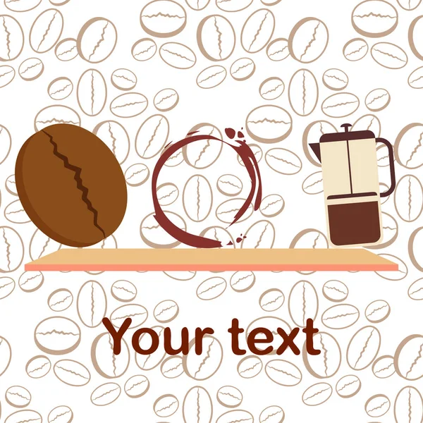 Coffee Illustration Flat Art Vector Background Stock Vector by ...