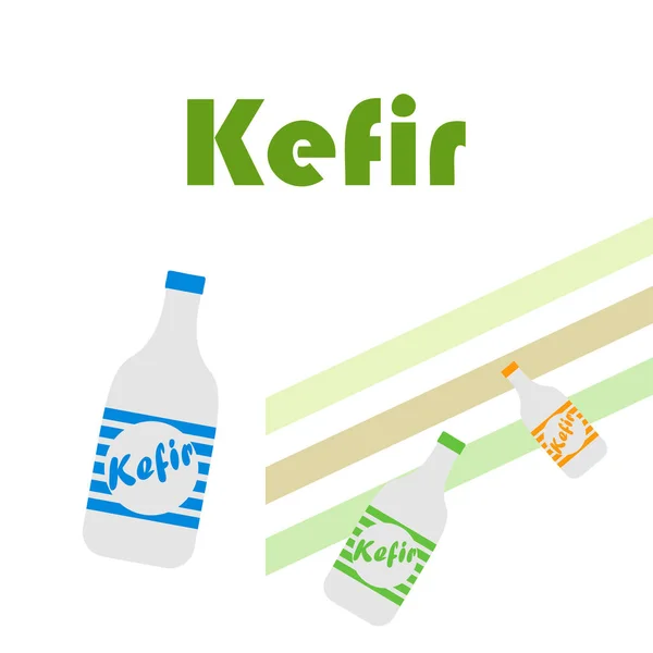 Vector Illustration Kefir Bottles Background Stock Vector Image by ...
