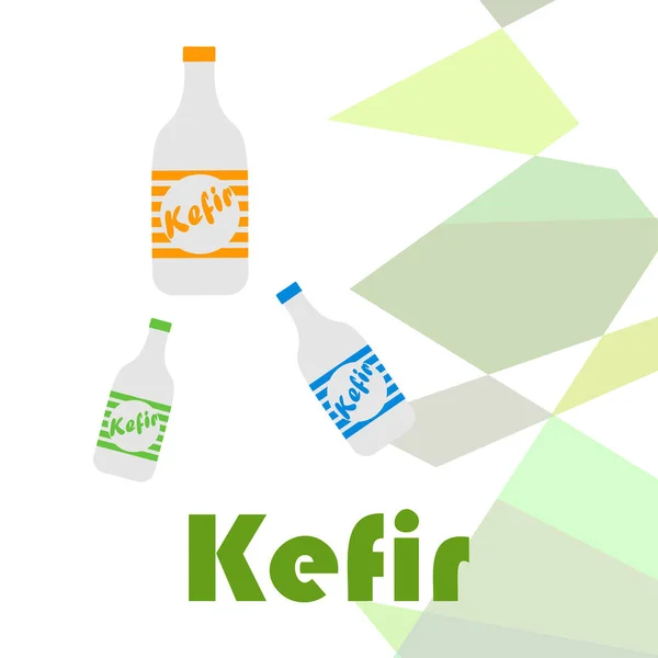 Vector Illustration Kefir Bottles Background Stock Vector Image by ...