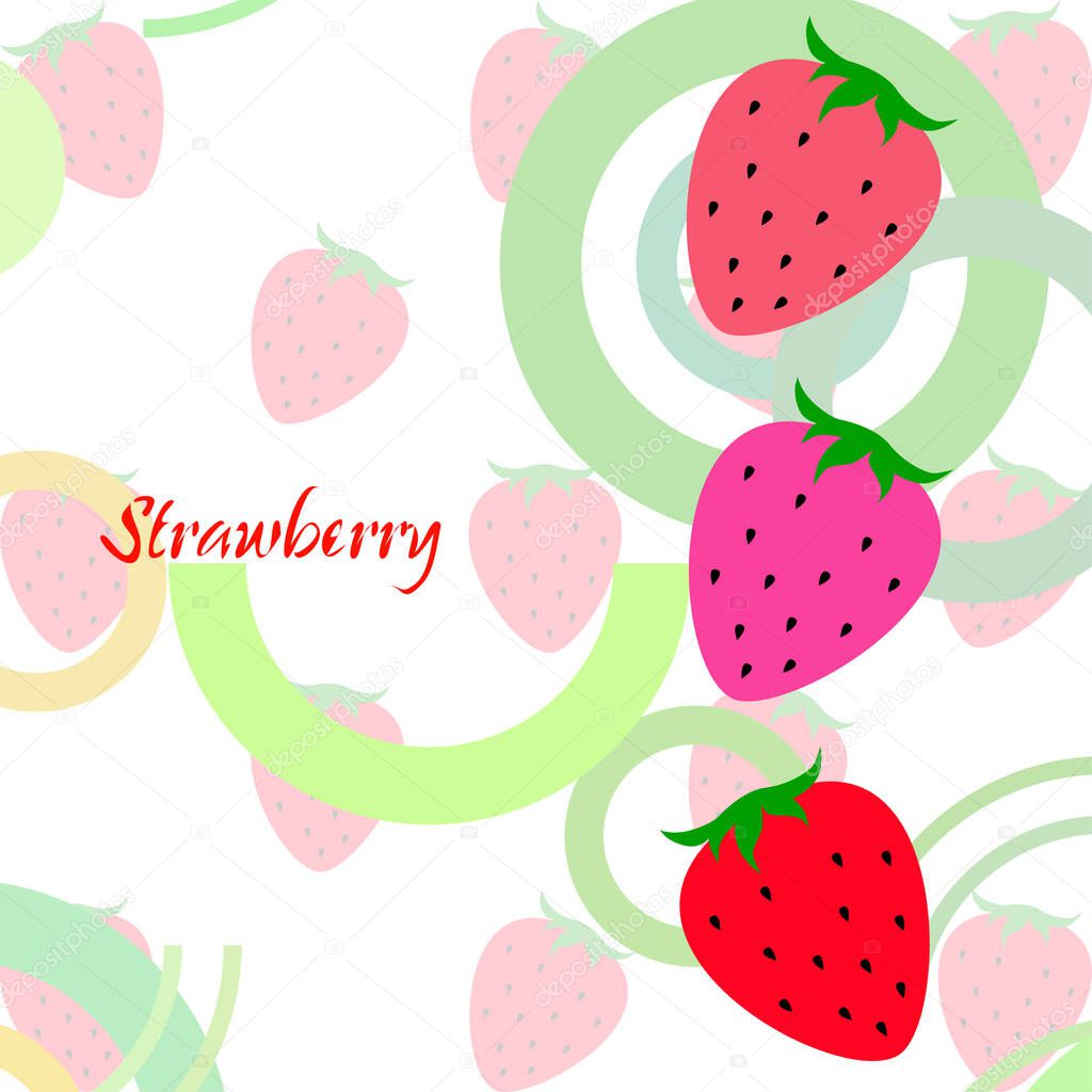 Fresas Vector Fondo Fondo Pantalla Digital Vector de stock por ...