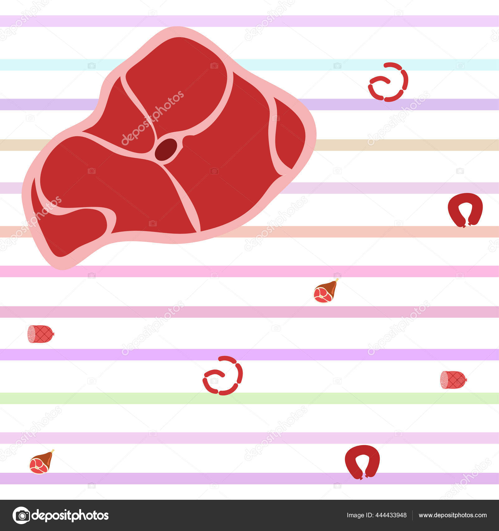 Meat Products Vector Background Digital Wallpaper Stock Vector by ...