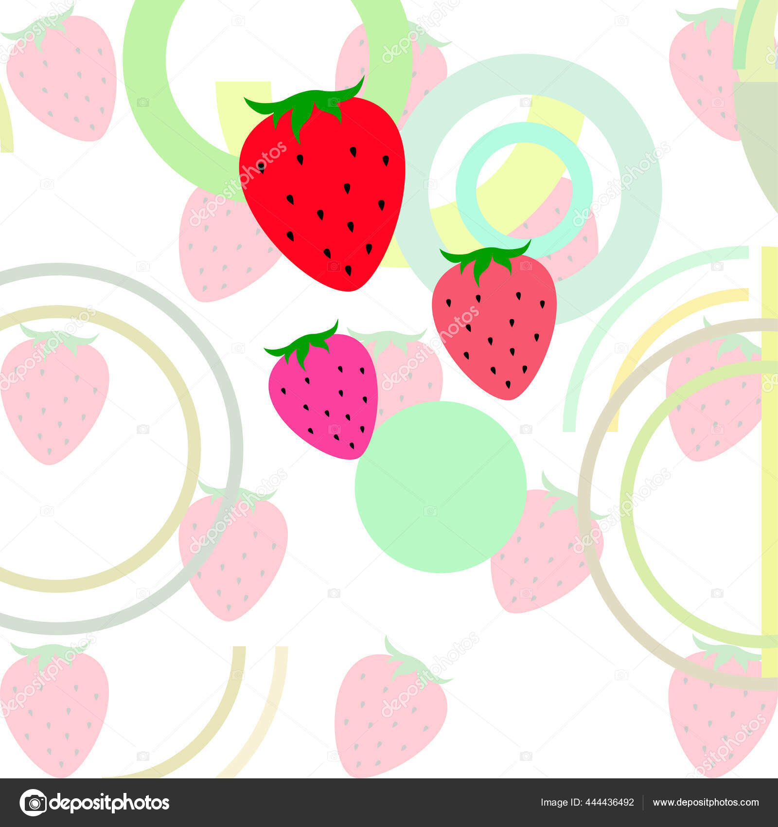 Fresas Vector Fondo Fondo Pantalla Digital Vector de stock por ...