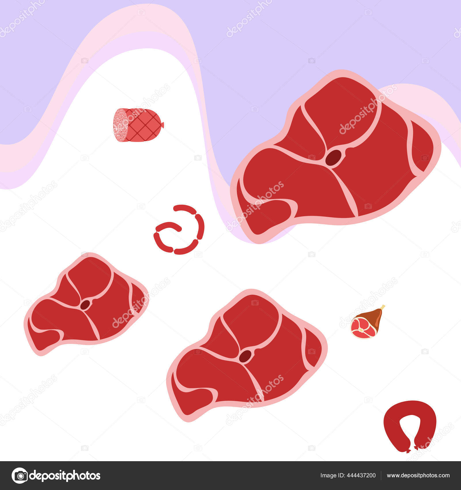 Daging Produk Vektor Latar Belakang Digital Wallpaper Vektor Stok oleh ...