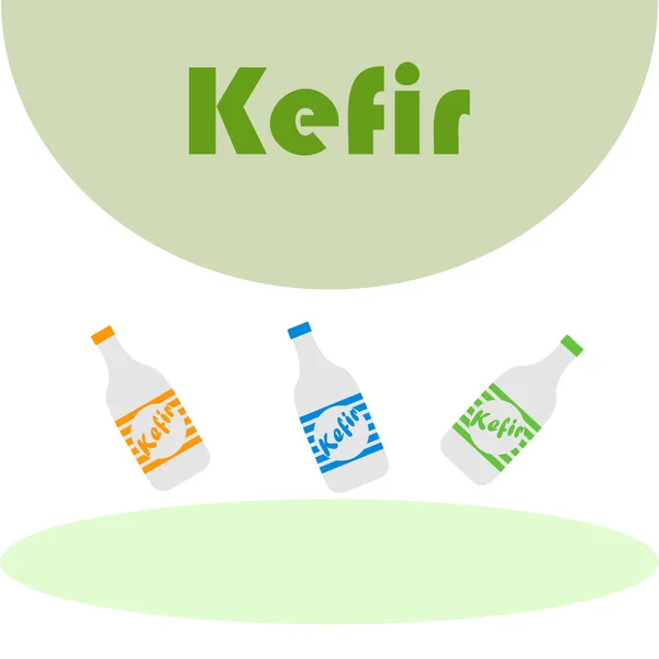 Vector Illustration Kefir Bottles Background Stock Vector Image by ...