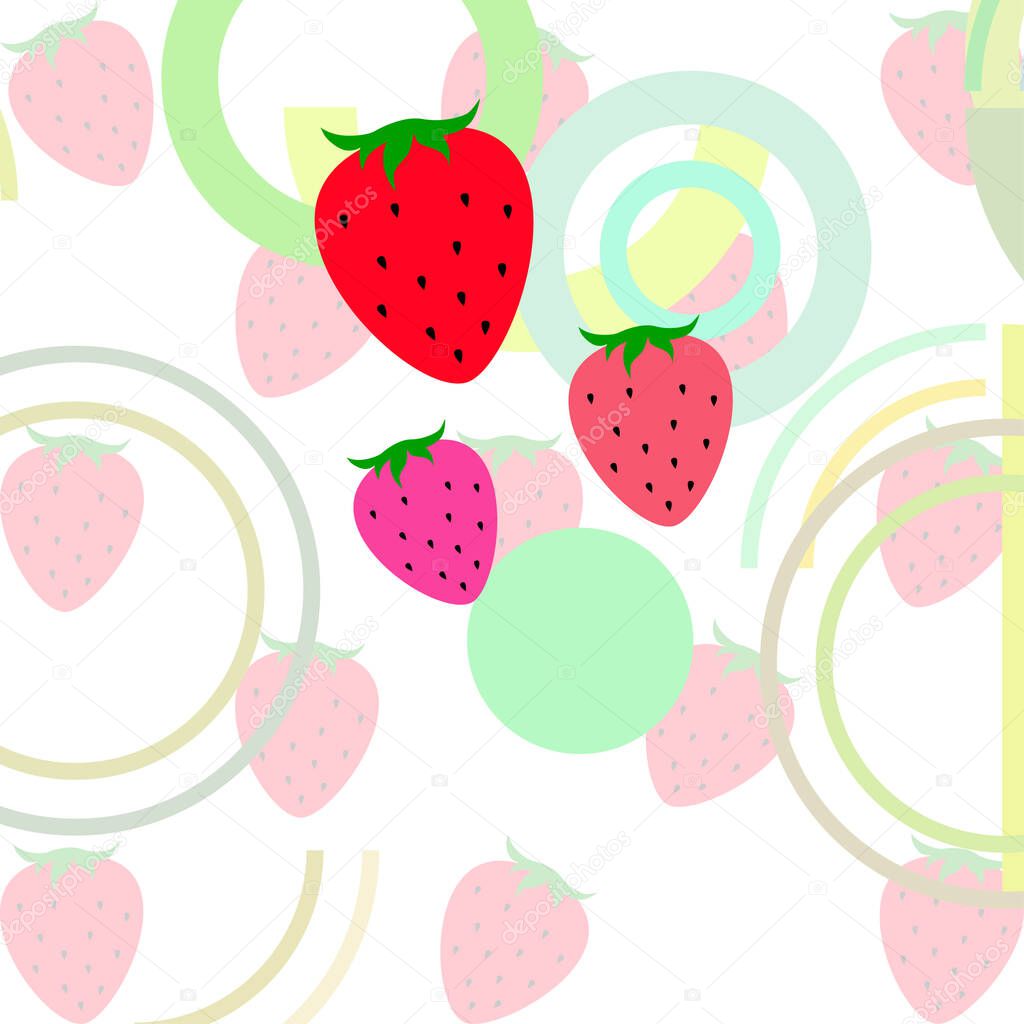 Fresas Vector Fondo Fondo Pantalla Digital Vector de stock por ...
