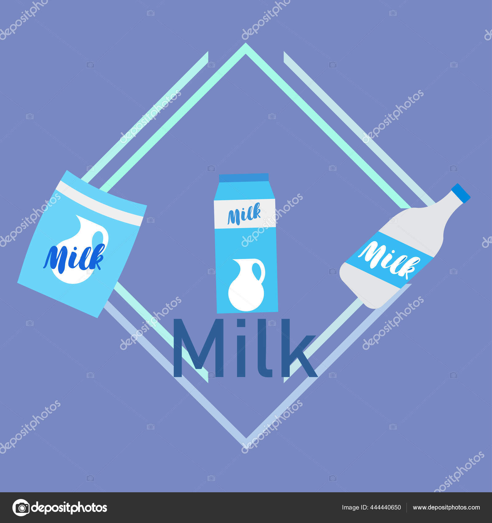 Vektor Ilustrasi Susu Wallpaper Digital Vektor Stok oleh ©natali7ekim ...