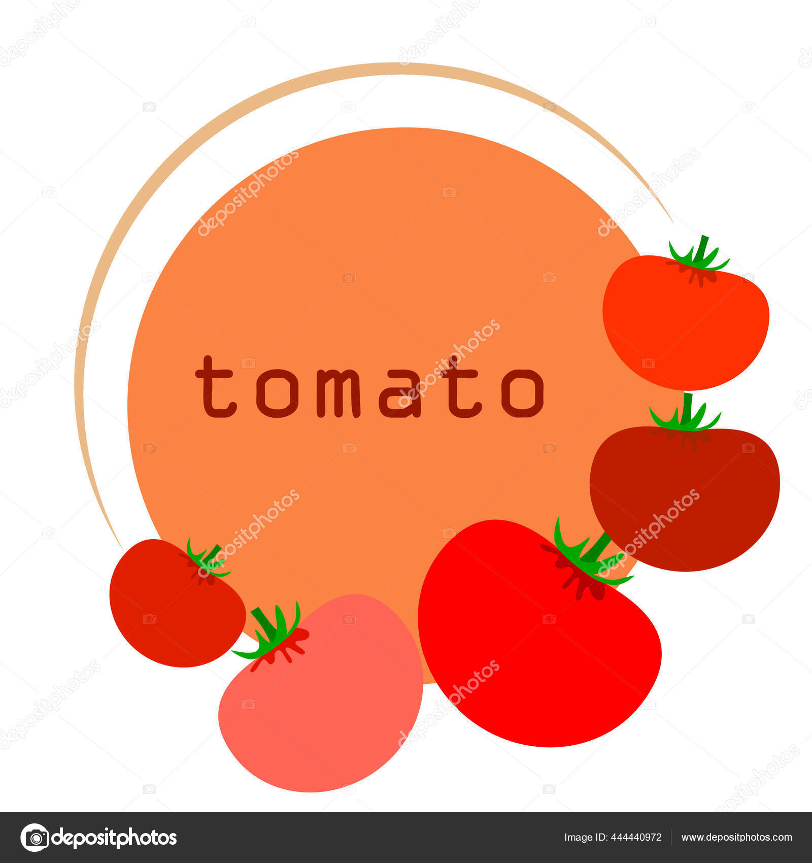 Tomatoes Fresh Vegetables Vector Background Stock Vector by ...