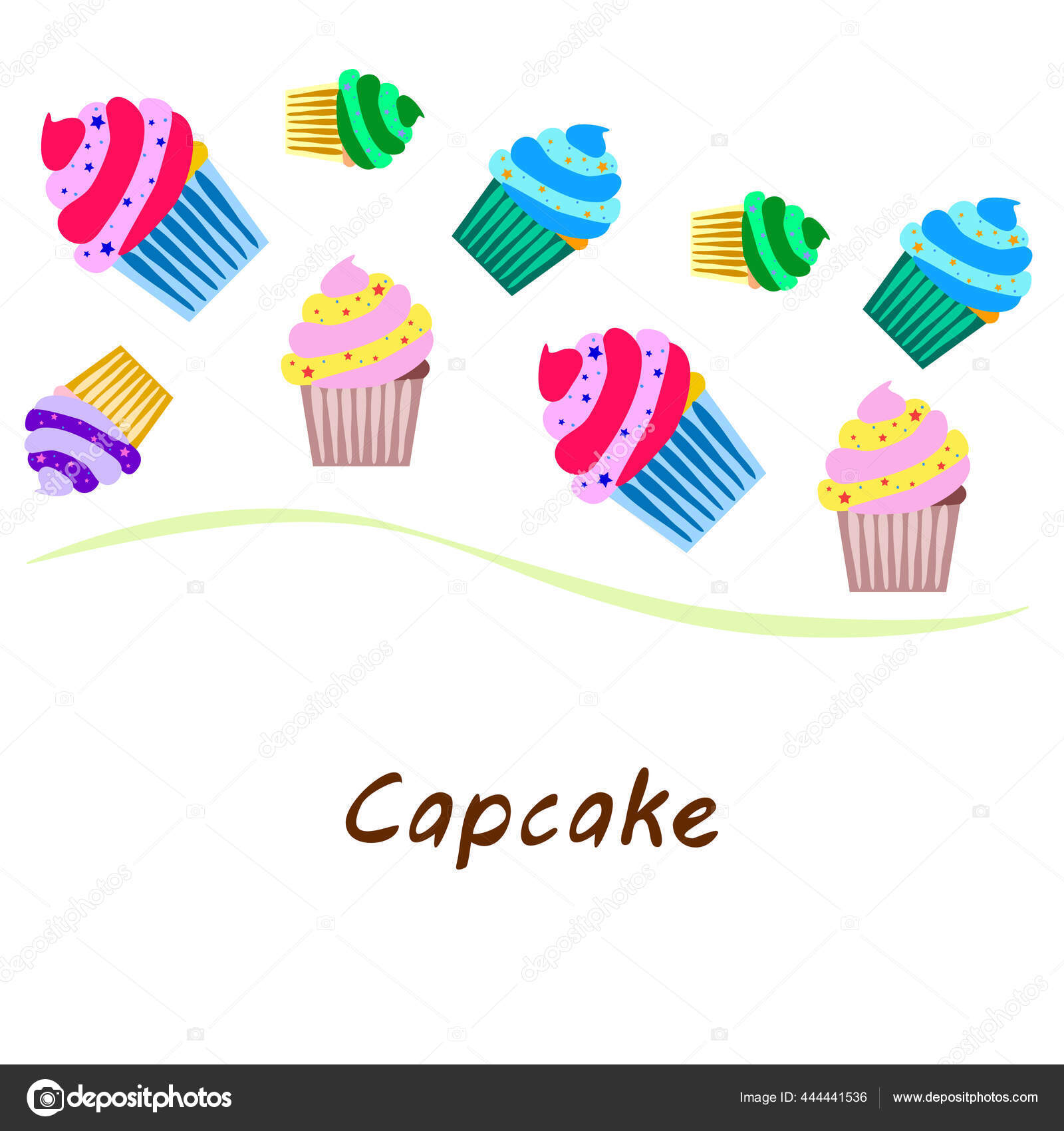 Dulces Postres Vector Ilustración Fondo Vector de stock por ...