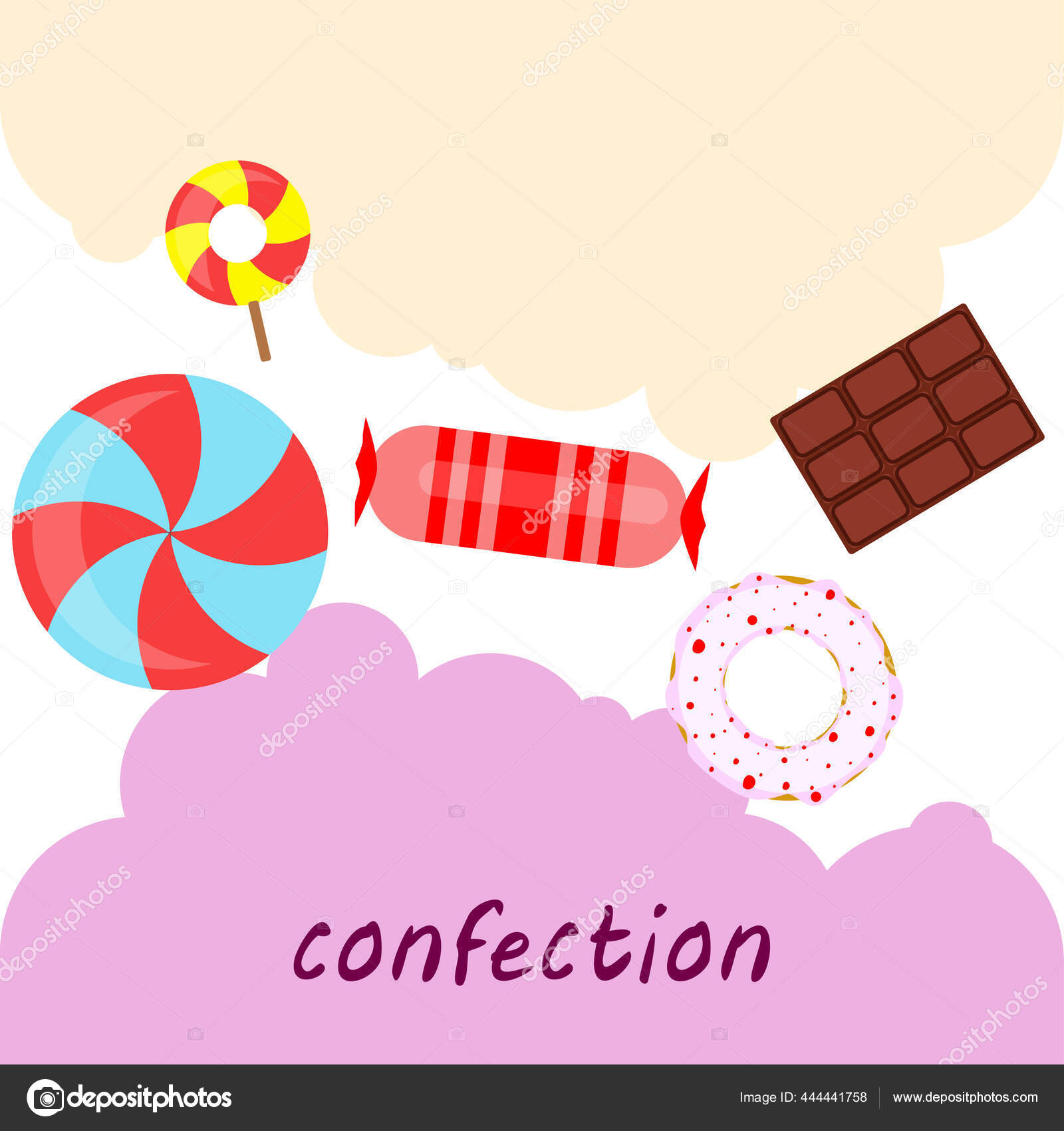 Colorful Candies Vector Illustration Background Stock Vector Image by ...
