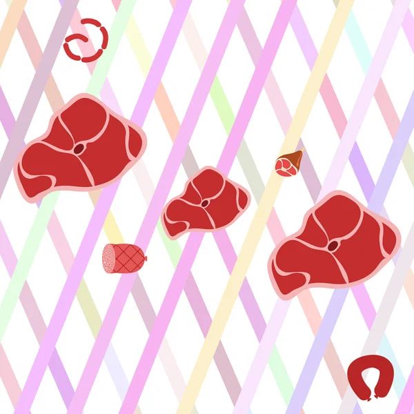 Meat Products Vector Background Digital Wallpaper Stock Vector by ...