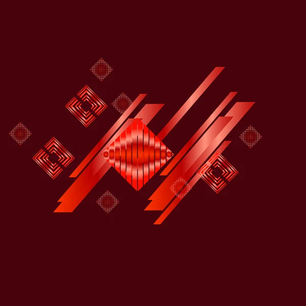 Red Rhombus Red Background Vector Illustration Stock Vector by ...