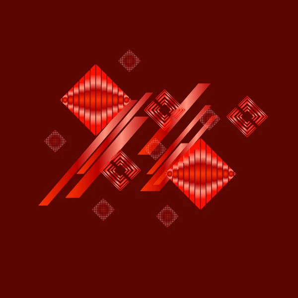 Red Rhombus Red Background Vector Illustration Stock Vector by ...