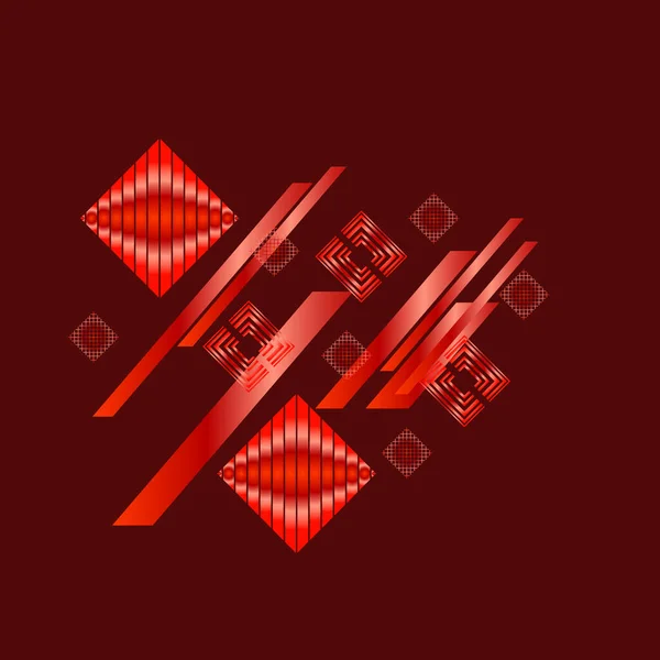 Red Rhombus Red Background Vector Illustration Stock Vector by ...