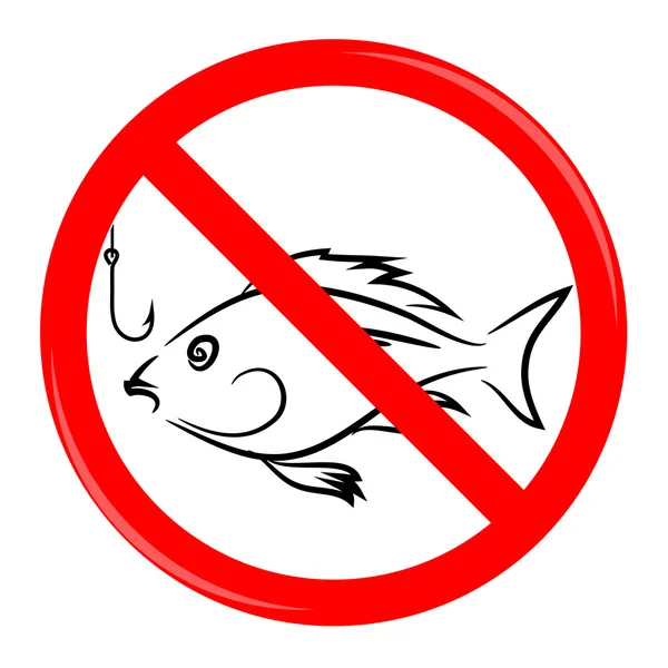 Fish Symbol Fishing Prohibited Sign Icon White Transparent Background ...