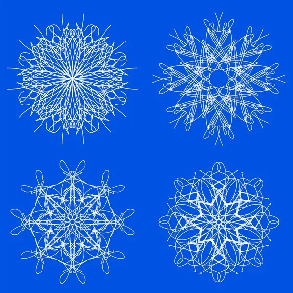 Vector set of filigree snowflakes — Stock Vector © TashaHryshchenko ...