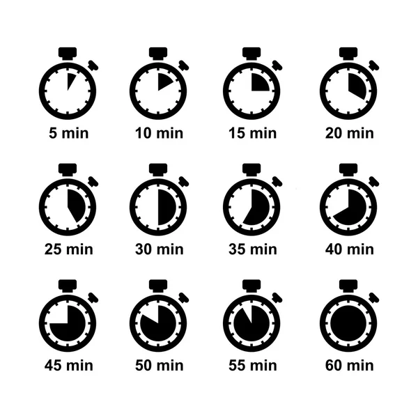 Vector stopwatch icon set — Stock Vector © annexs #68745819