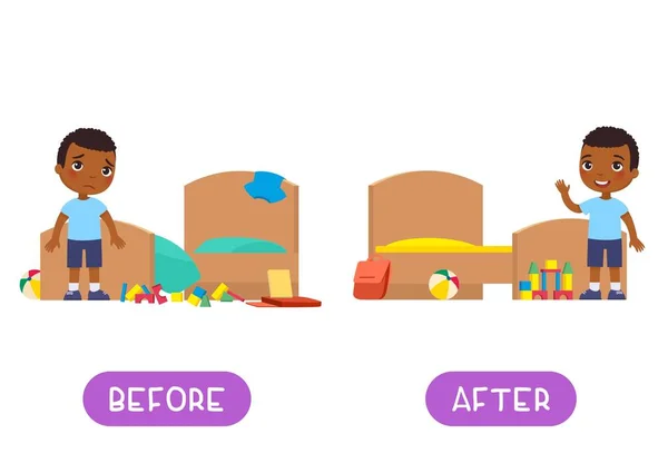 Entrance Exit Word Card Vector Template Opposites Concept Flashcard ...