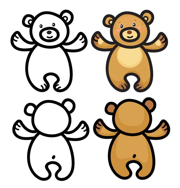 Kifestőkönyv. mackó, a léggömb. vektoros illusztráció. fekete kontúr ...