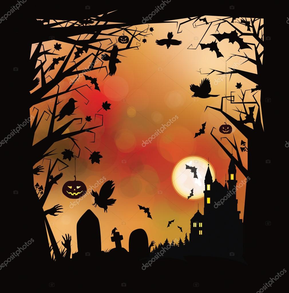 Vector Halloween horror background. Stock Vector by ©rvika 54879505