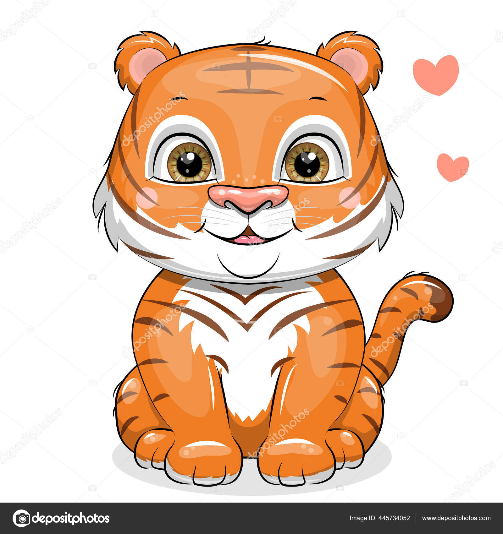 Cute Cartoon Tiger Drawing