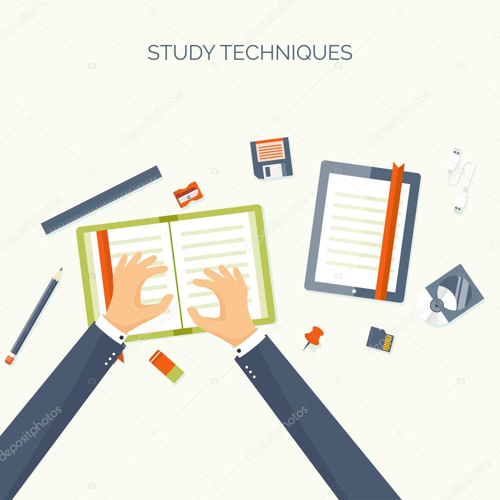 Vector illustration. Flat backgrounds set. Distance education,learning ...