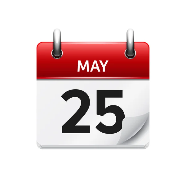 May 12. Vector flat daily calendar icon. Date and time, day, month ...