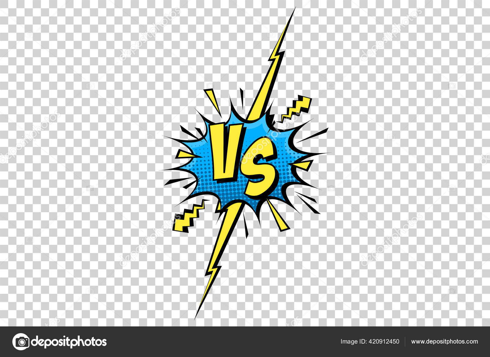 Comic challenge background. Cartoon battle, fight border. Versus or vs ...