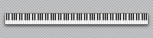 Realistic piano keys. Musical instrument keyboard. Vector illustration ...