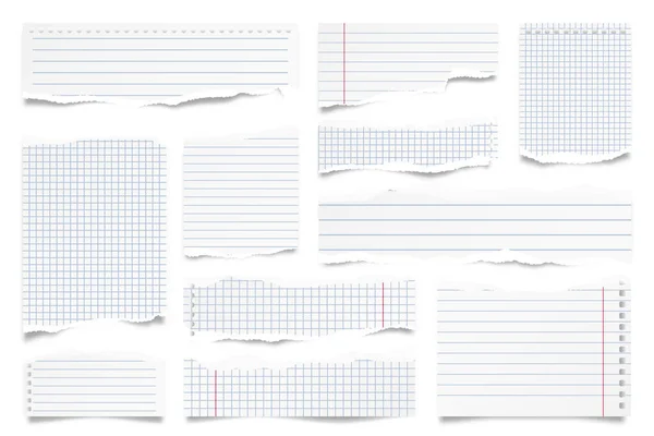 Colorful ripped paper strips isolated on white background. Realistic ...