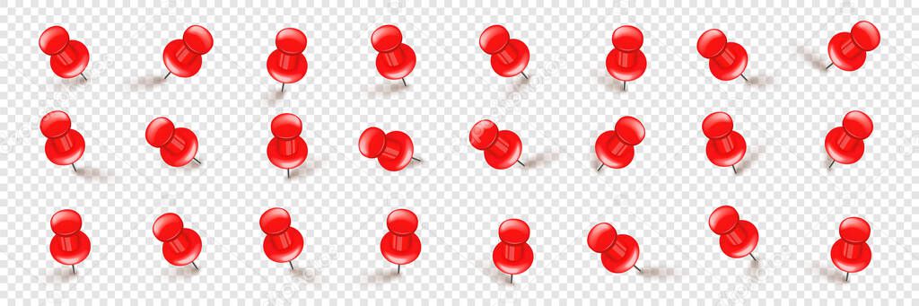 Transparent push pins Vector Art Stock Images | Depositphotos