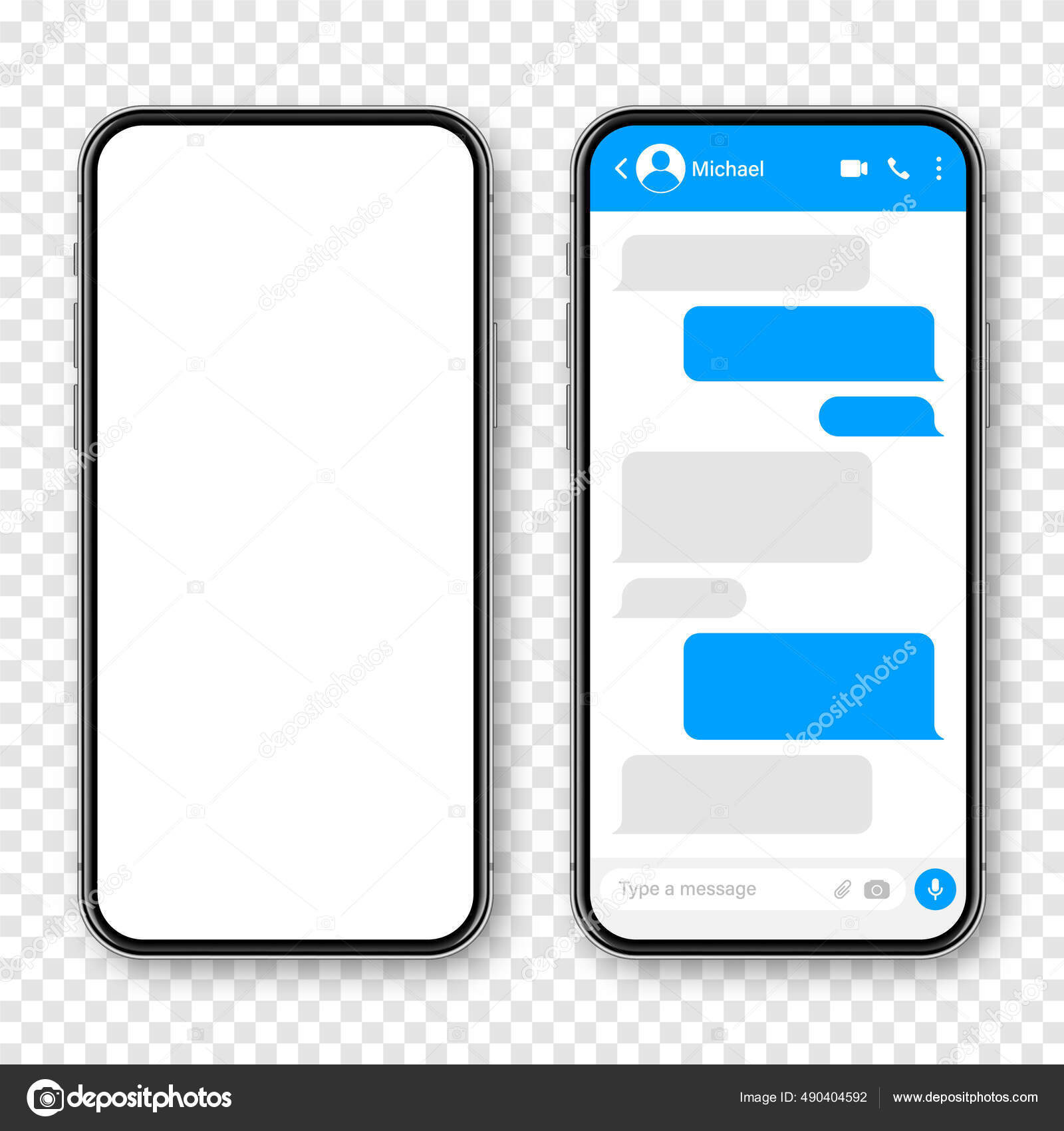 Blank Text Message Screen