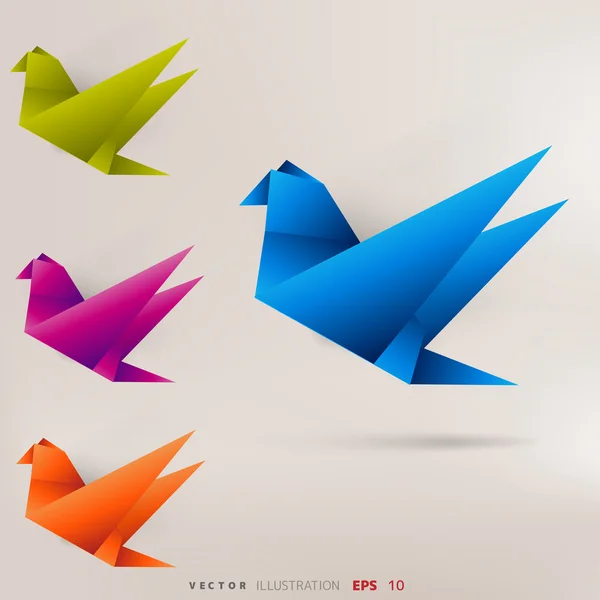 Origami paper birds Stock Vector Image by ©floral_set #56710349