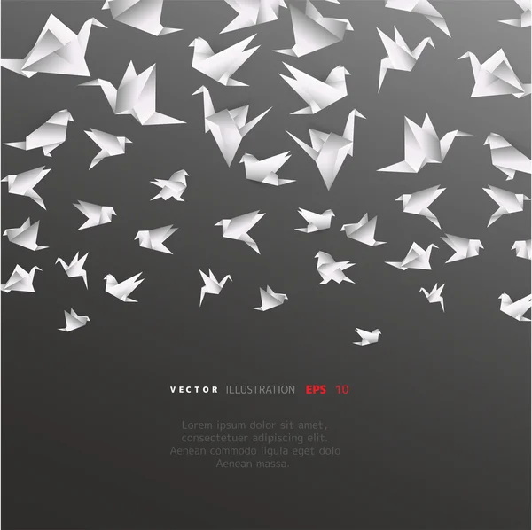 Origami birds abstract background — Stock Vector © silvertiger #5715333