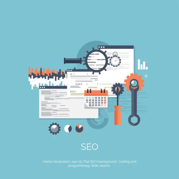 Vector illustration. Flat computing background. Programming,coding. Web ...