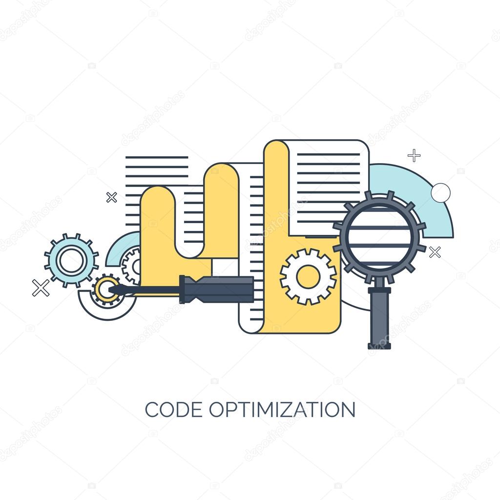 Vector Illustration Flat Computing Background Programming Coding Web Development And Search