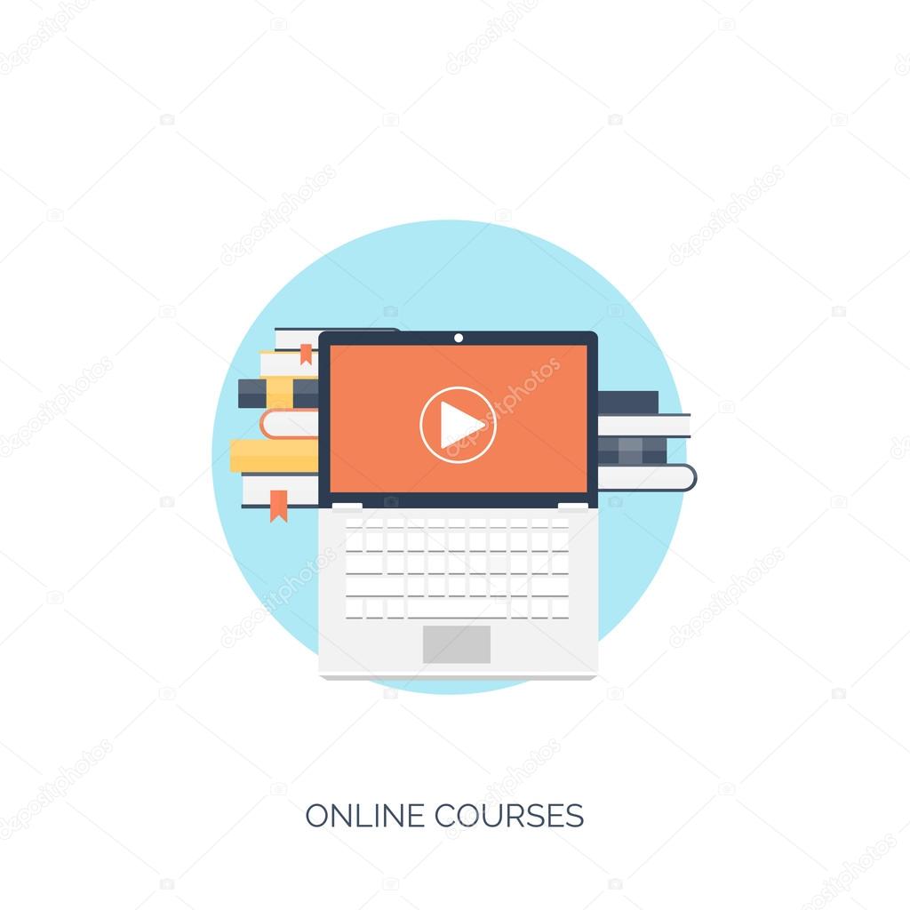 Flat vector illustration. Study and learning concept background ...