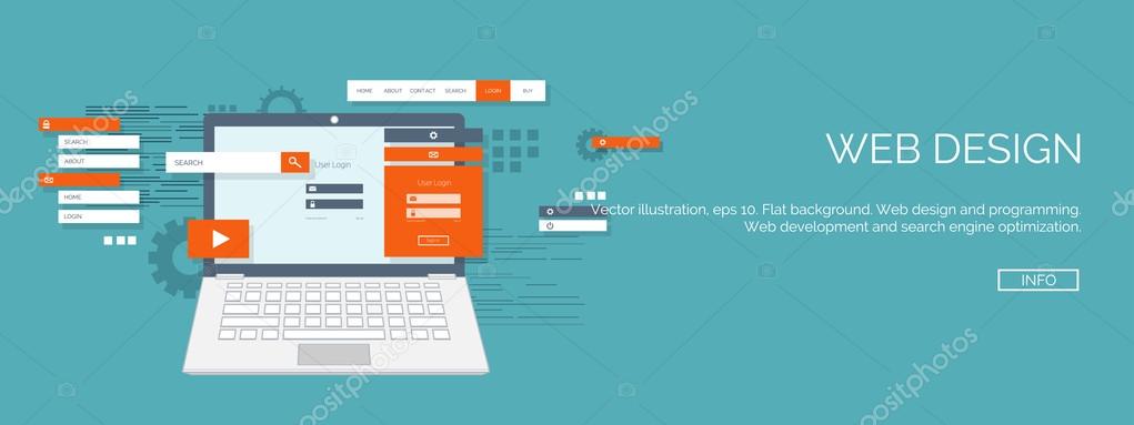 Vector Illustration Flat Computing Background Programming And Coding