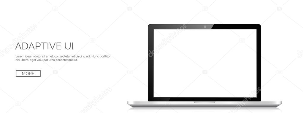 Vector illustration. Realistic laptop. Stock Vector by ©floral_set 88808492