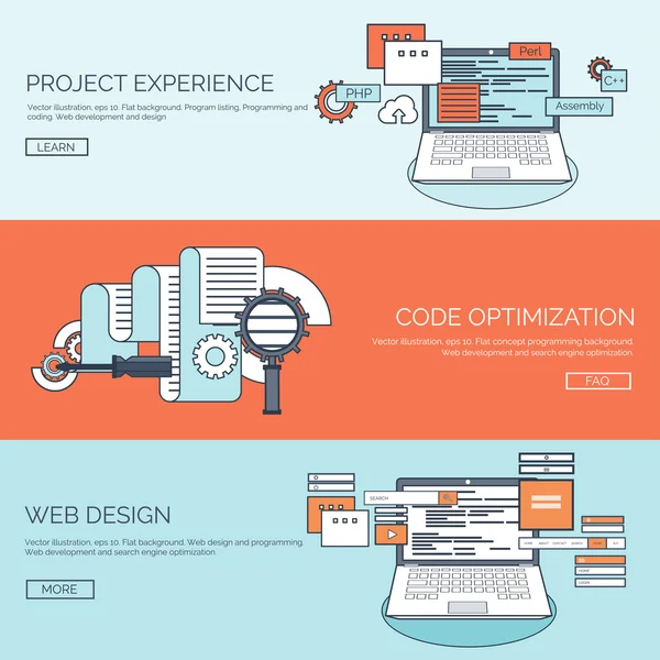 Vector illustration. Flat computing background. Programming,coding. Web ...