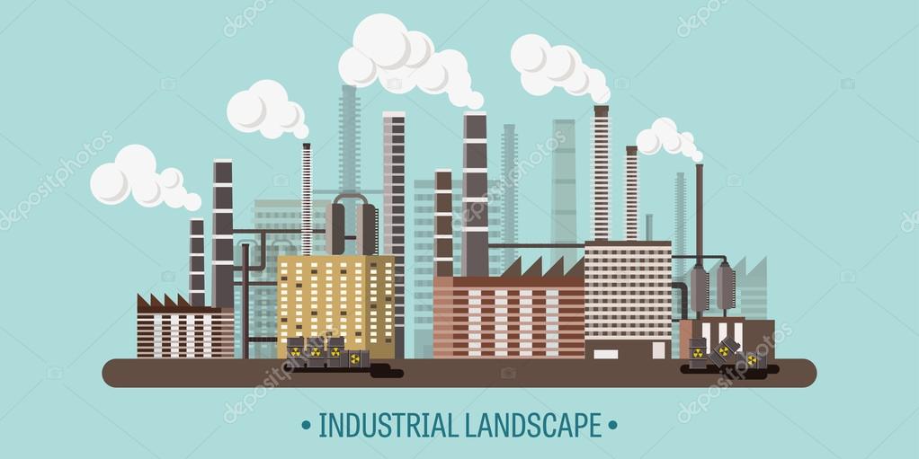 Vector illustration. Urbanization. Industrial revolution. Pipe. Air ... Vector illustration. Urbanization. Industrial revolution. Pipe. Air ...