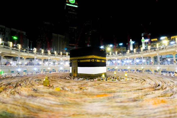 Mosque Kaaba Mecca Largest Mosque World Kaaba Same Time Million Stock ...